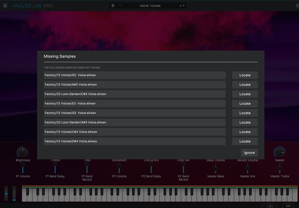 Missing files in Analog lab V - Analog Lab - The Sound Explorers Community