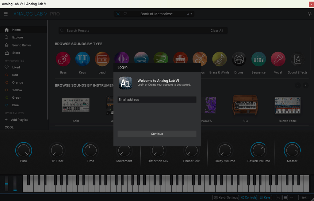 Analog Lab V VST Login Screen on every re-load (no sound) - Analog Lab - The Sound Explorers ...